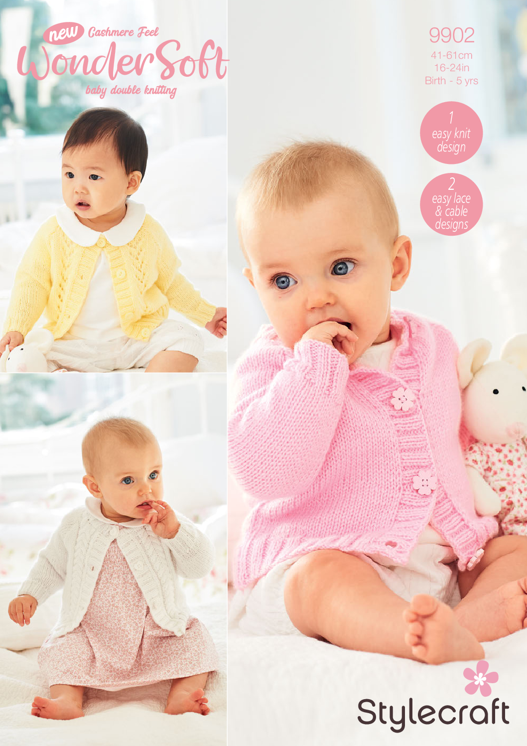 Stylecraft Cardigans in Wondersoft DK 9902 - ttyarncraft.co.uk